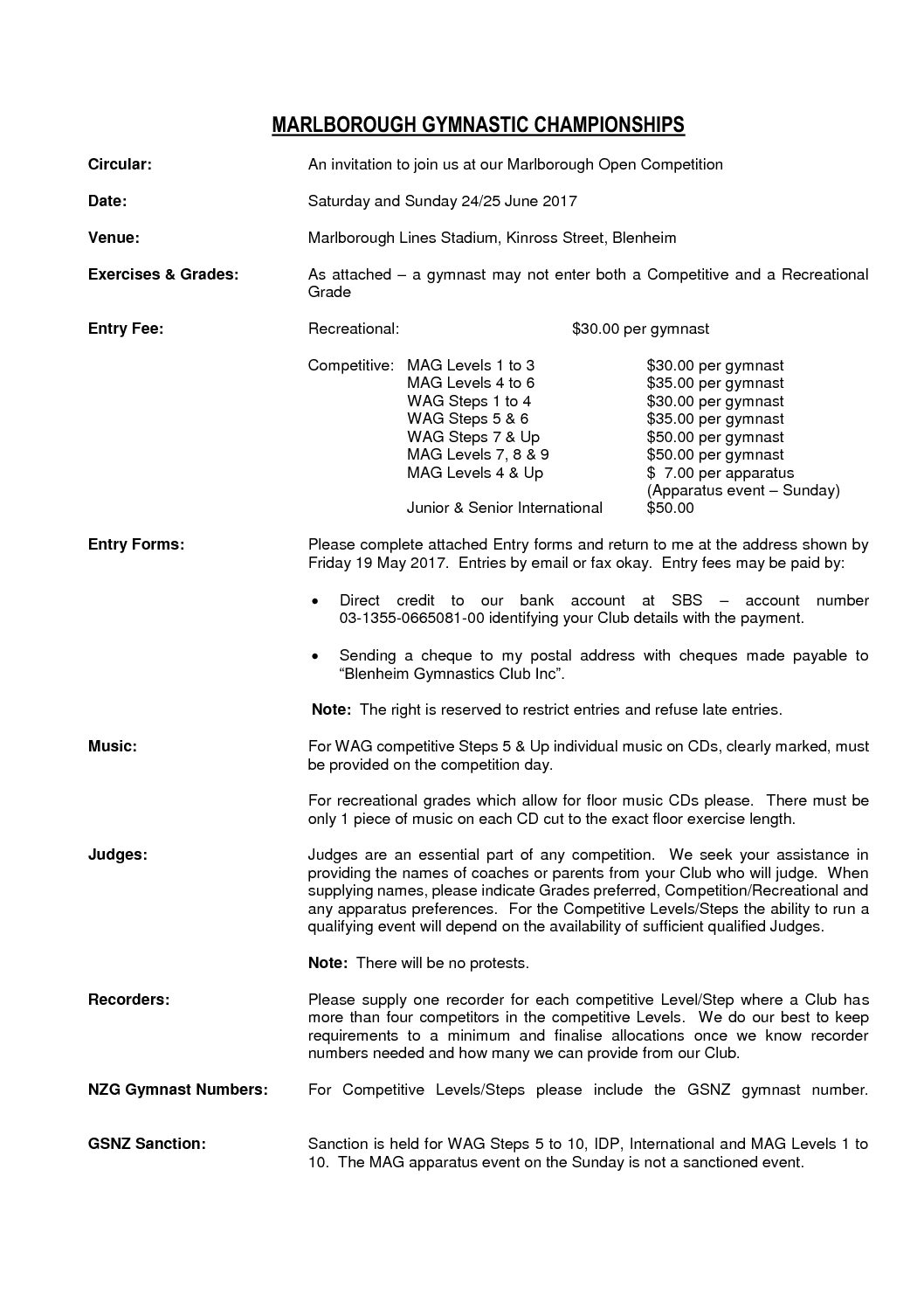 MARLBOROUGH GYMNASTICS CHAMPIONSHIPS FORMS -2017 | GymnasticsNZ