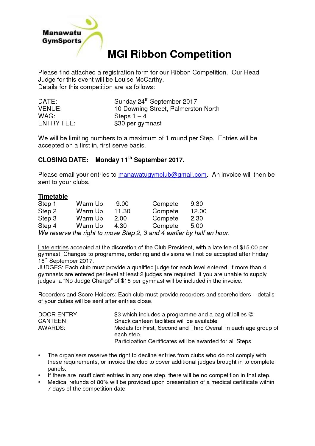 MGI Ribbons Flyer | GymnasticsNZ