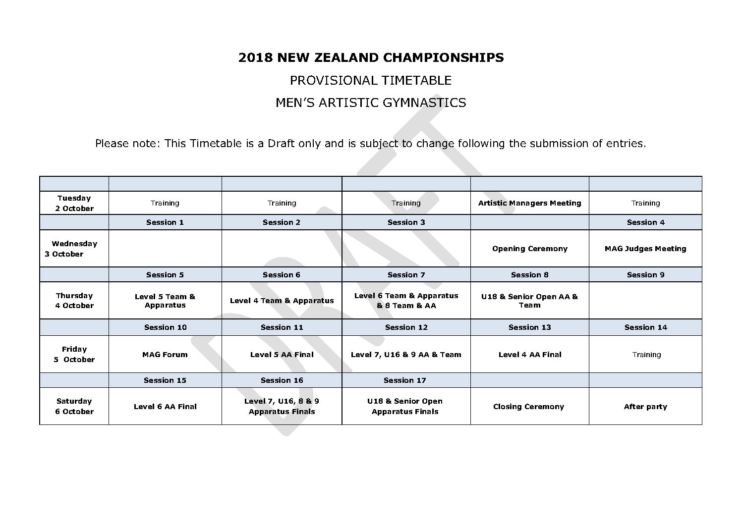 MAG_Provisional_Timetable_Final | GymnasticsNZ