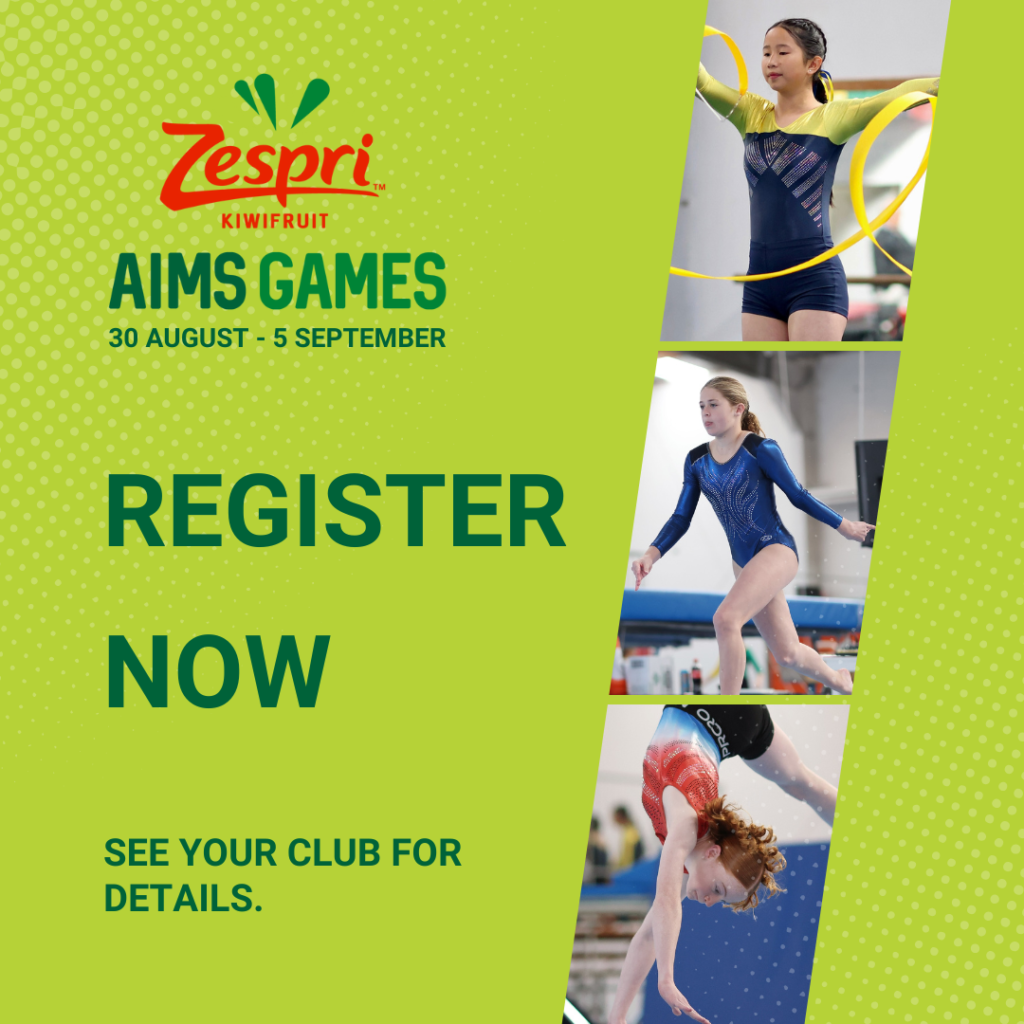 Registrations Now Open for Zespri AIMS Games | GymnasticsNZ